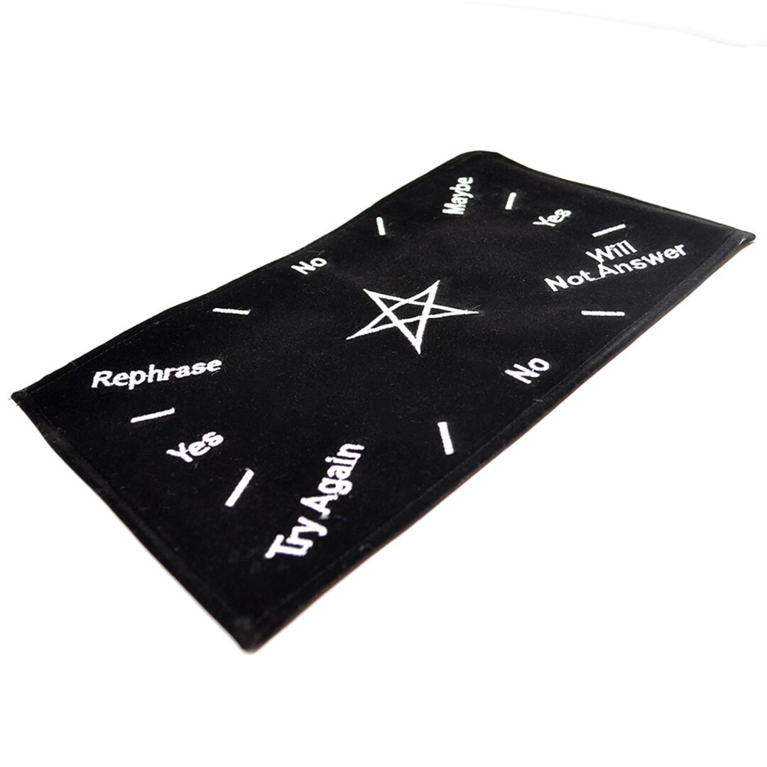 Velvet Pendulum Altar Mat With Embroidered Pentacle Design for ...