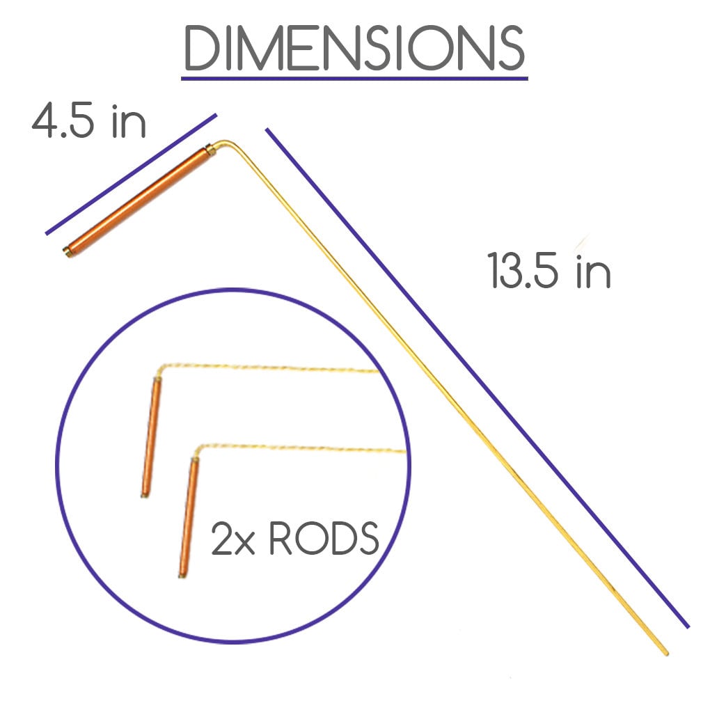 Solid Copper and Brass Dowsing Rods for Tracing Spritual - Etsy