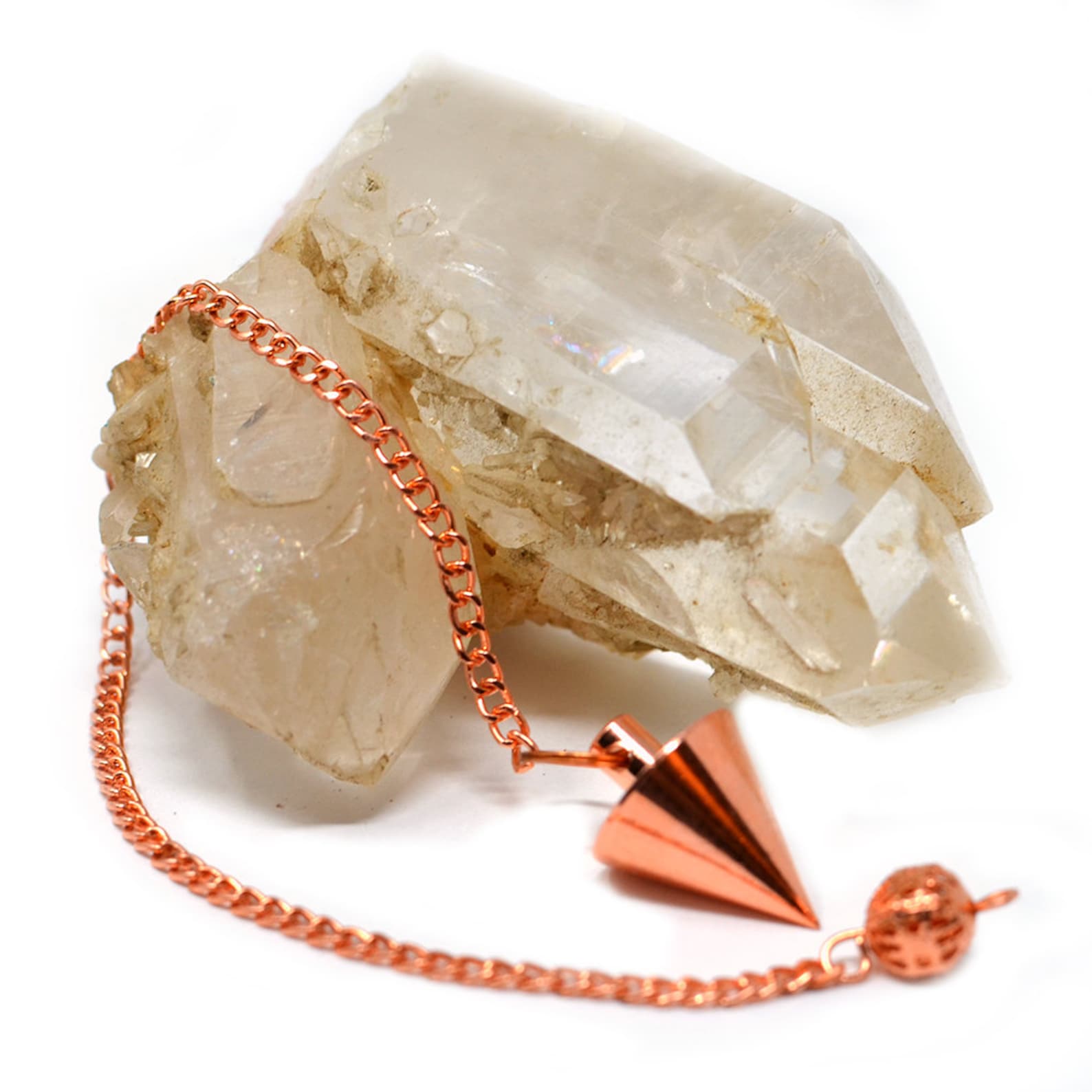 Copper Dowsing Pendulum and Energy Conductive Chain for Body - Etsy