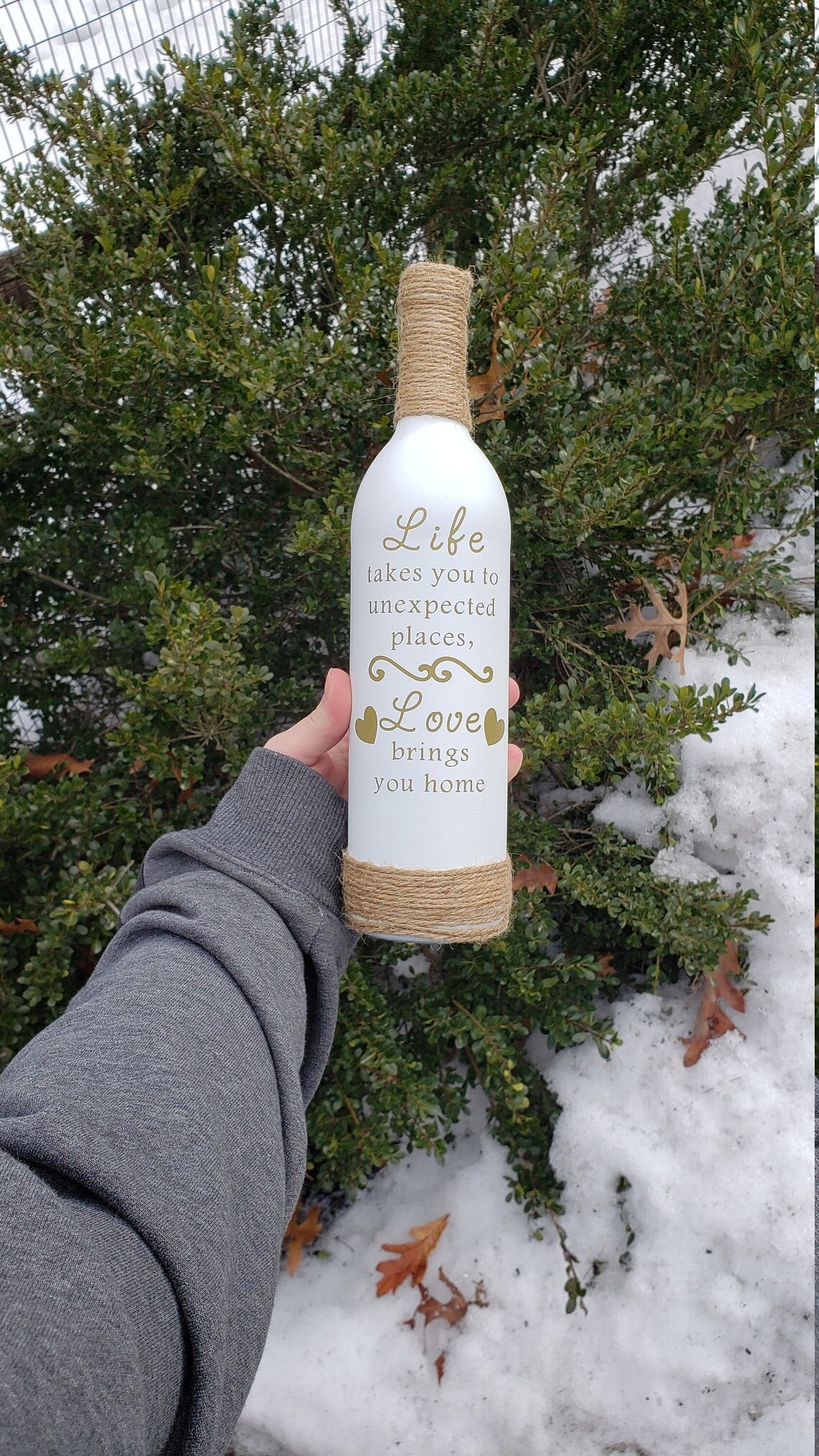 Rustic Wine Bottle - Etsy