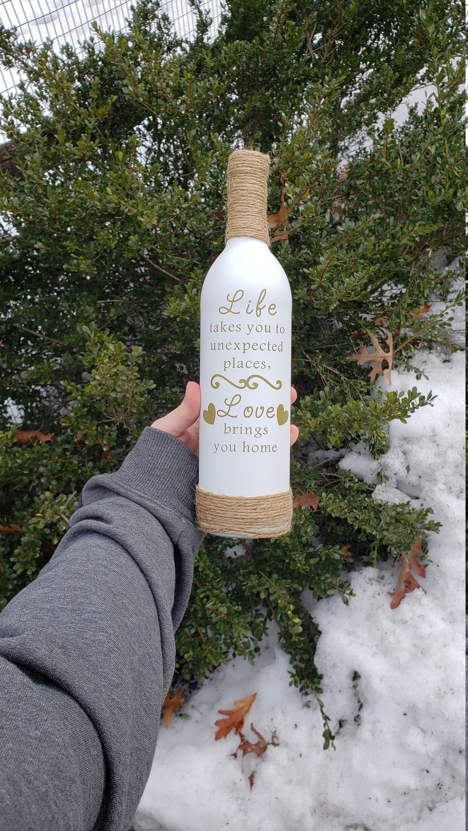 Rustic Wine Bottle - Etsy