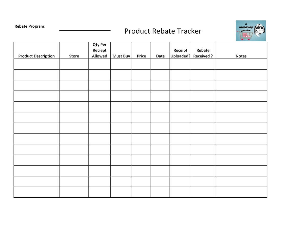 5 Couponing, Sales and Rebate Tracker, Monthly Planner, Weekly Planner ...