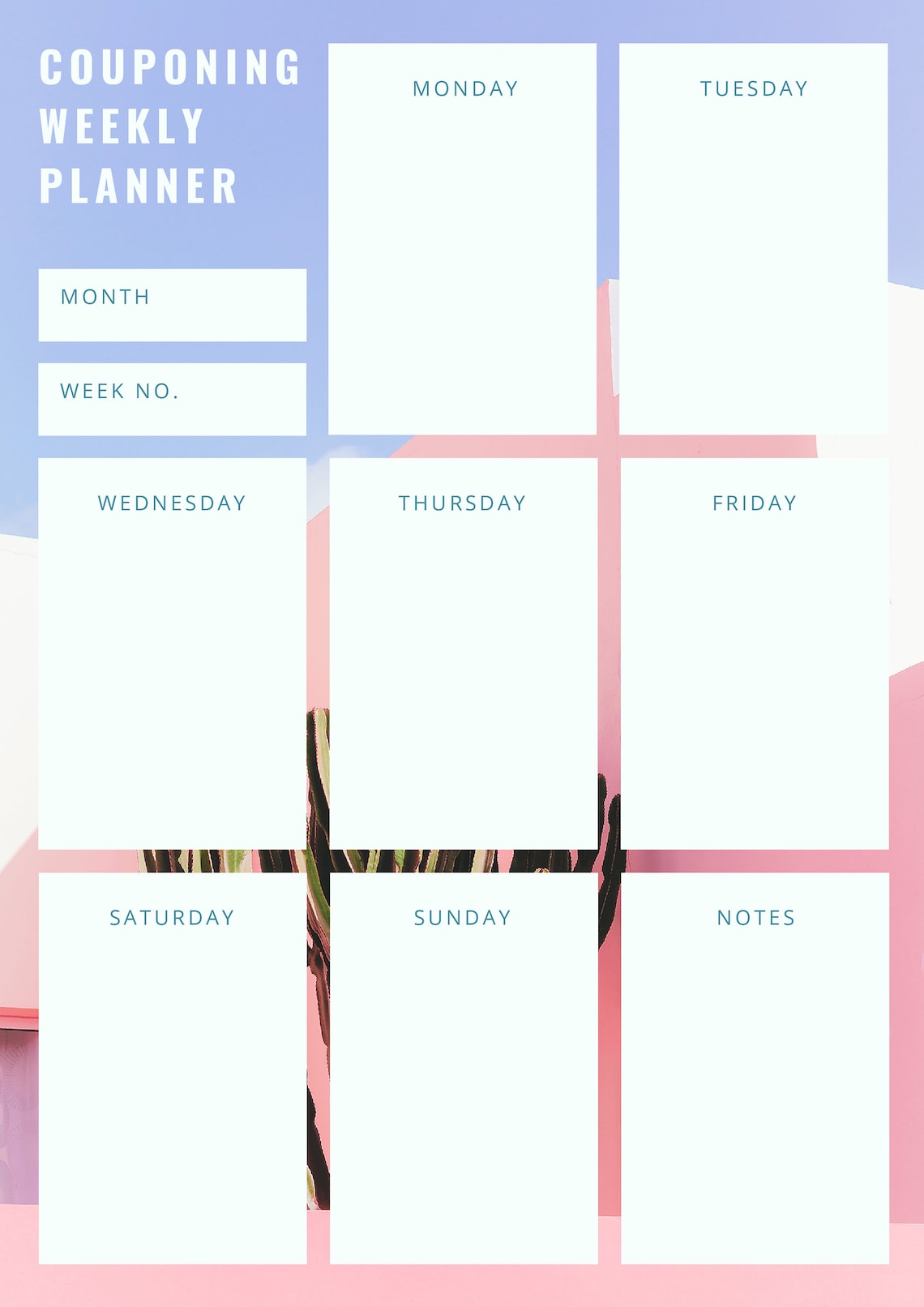 5 Couponing, Sales and Rebate Tracker, Monthly Planner, Weekly Planner ...