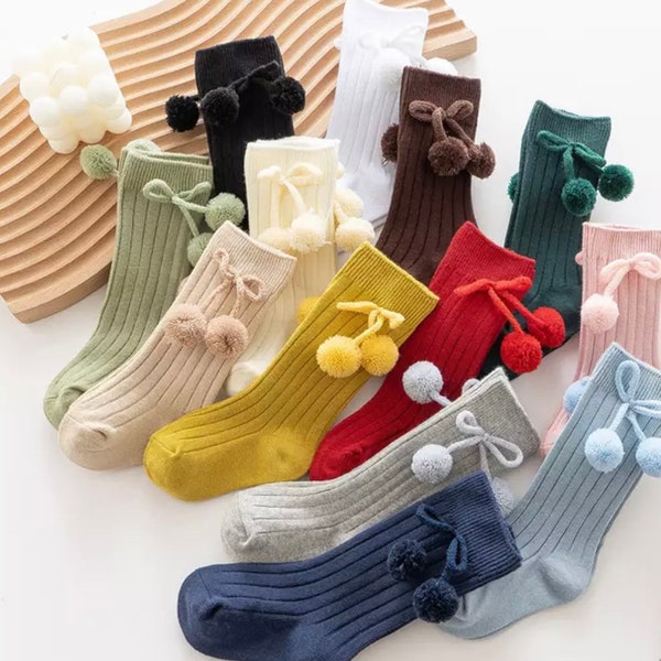 Pom Pom Socks - Etsy