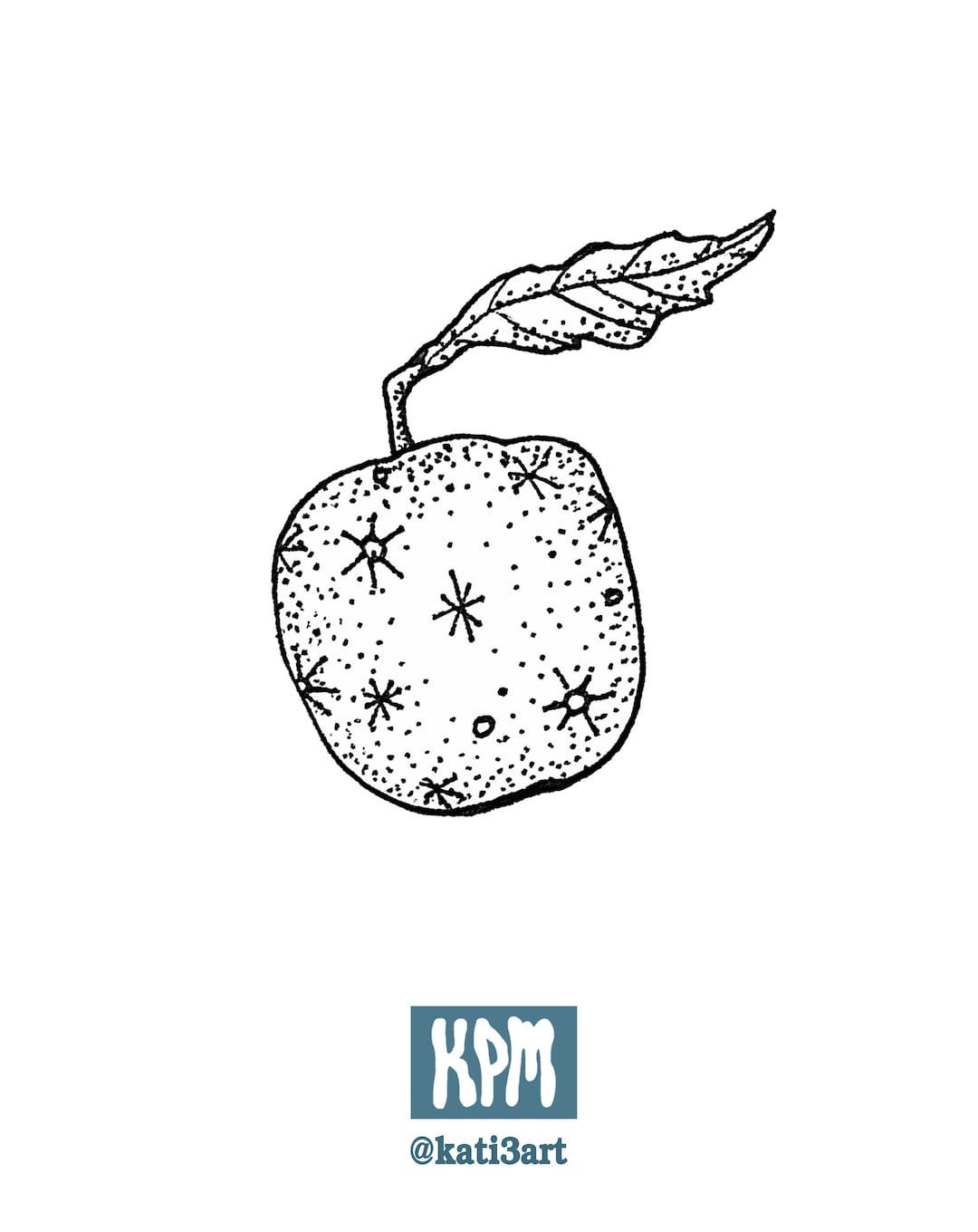 Mr. Fox Apple Tattoo Design - Etsy
