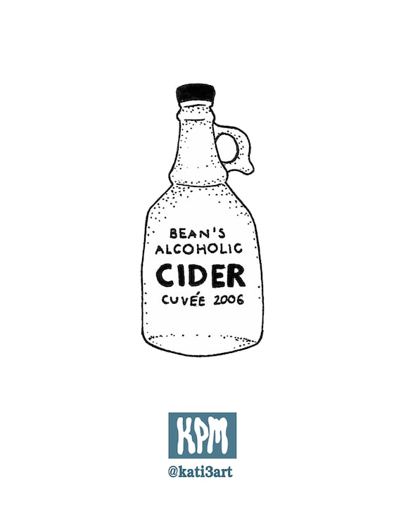 Mr. Fox Cider Tattoo Design - Etsy