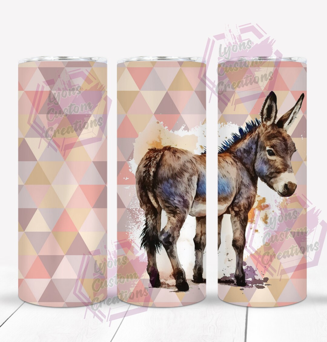 Boho Style Donkey 20oz Skinny Tumbler Sublimation Design - Etsy