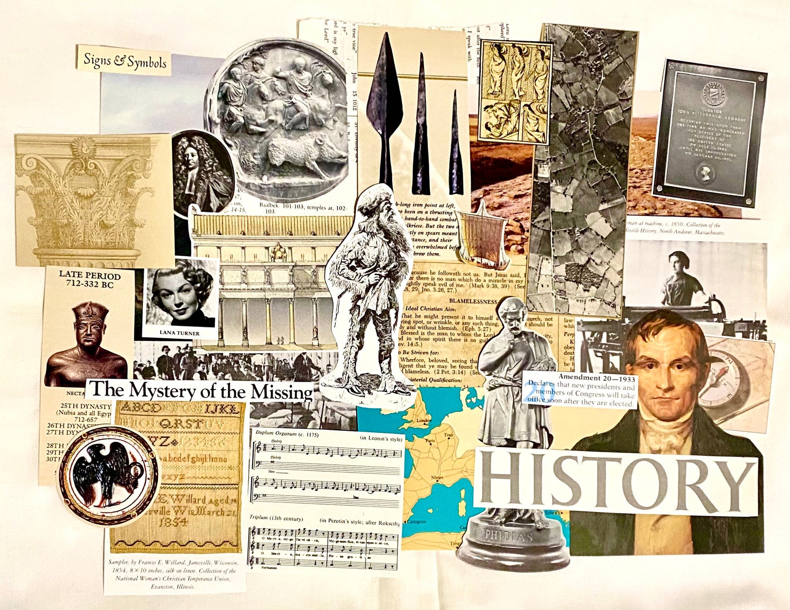 Paquete de collage de papel y efemera de historia | Etsy