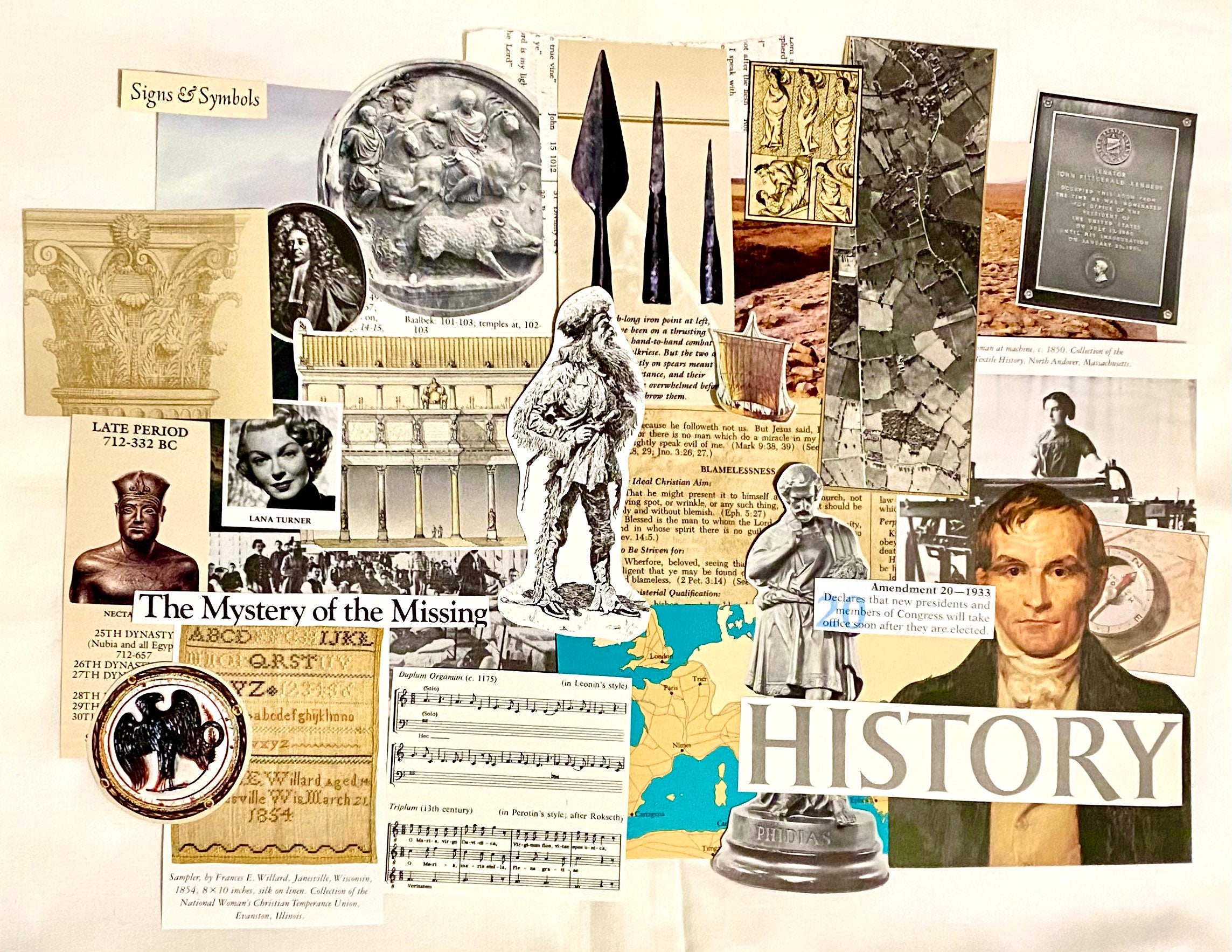 Paquete de collage de papel y efemera de historia | Etsy