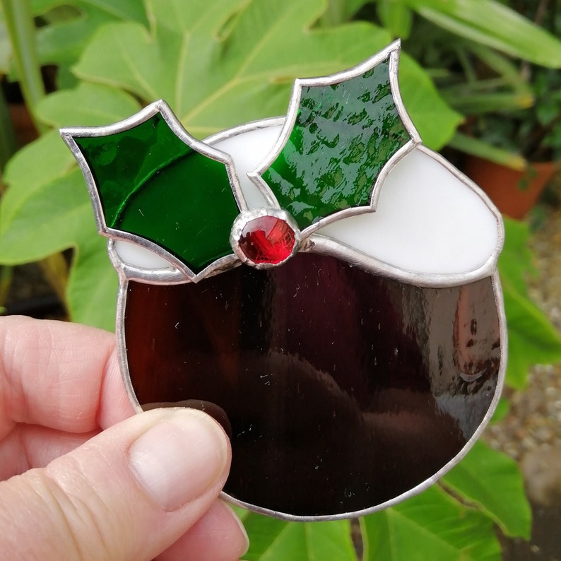 Christmas Pudding / Stained Glass / Decoration / Sun Catcher ...