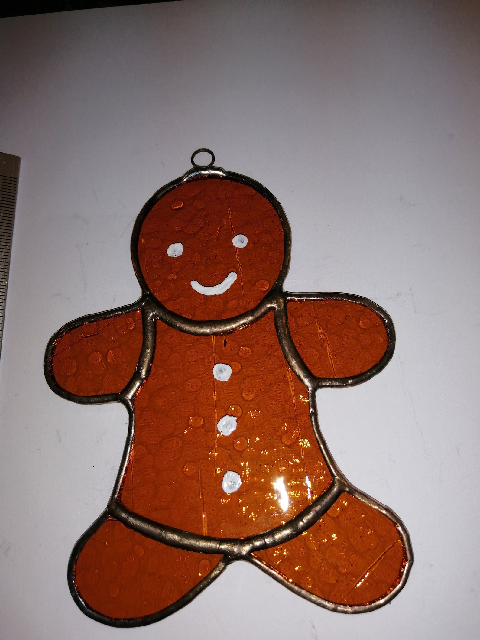 Stained Glass Gingerbread Man Christmas Decoration | Etsy