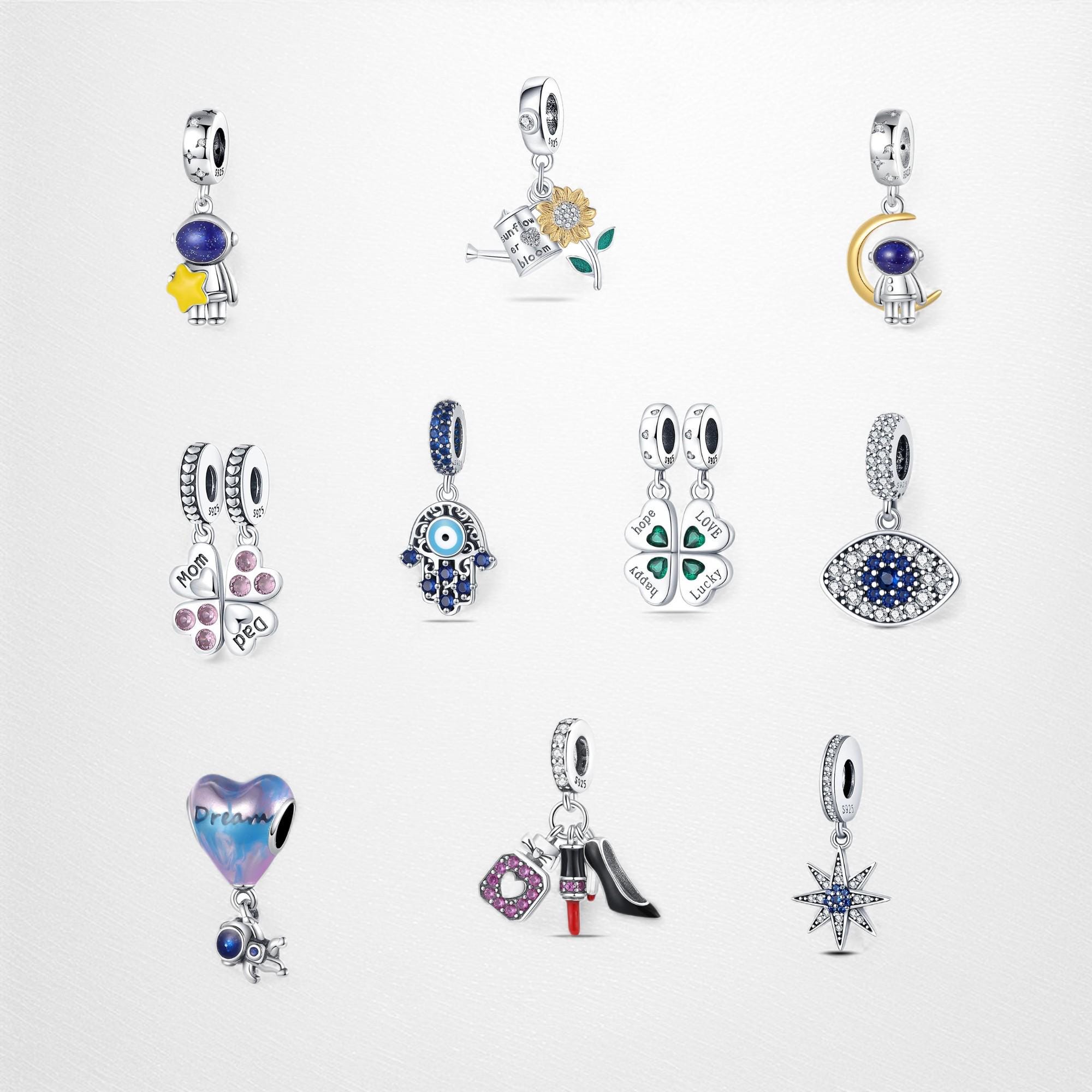 S925 Sterling Silver Charm, Fits Pandora Bracelet Charm, Bracelet ...