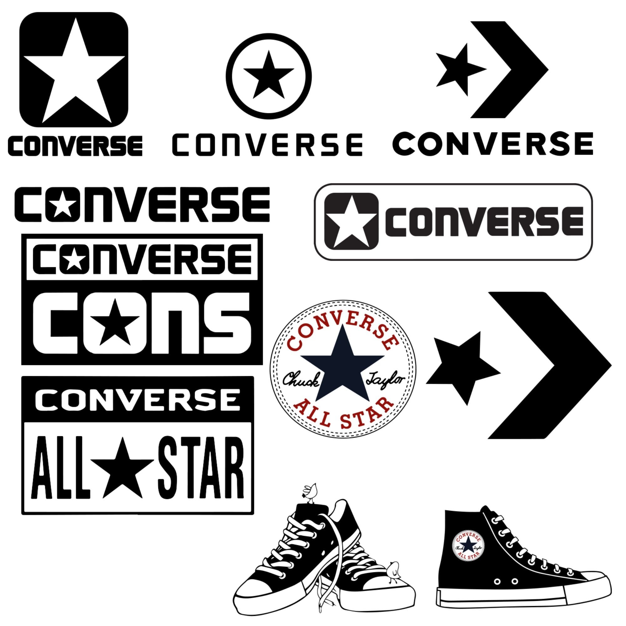 Converse Logo Bundle Sport Svg Fashion Svg Converse Logo | Etsy