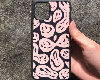 Pink Smiley Faces Iphone Case | Etsy