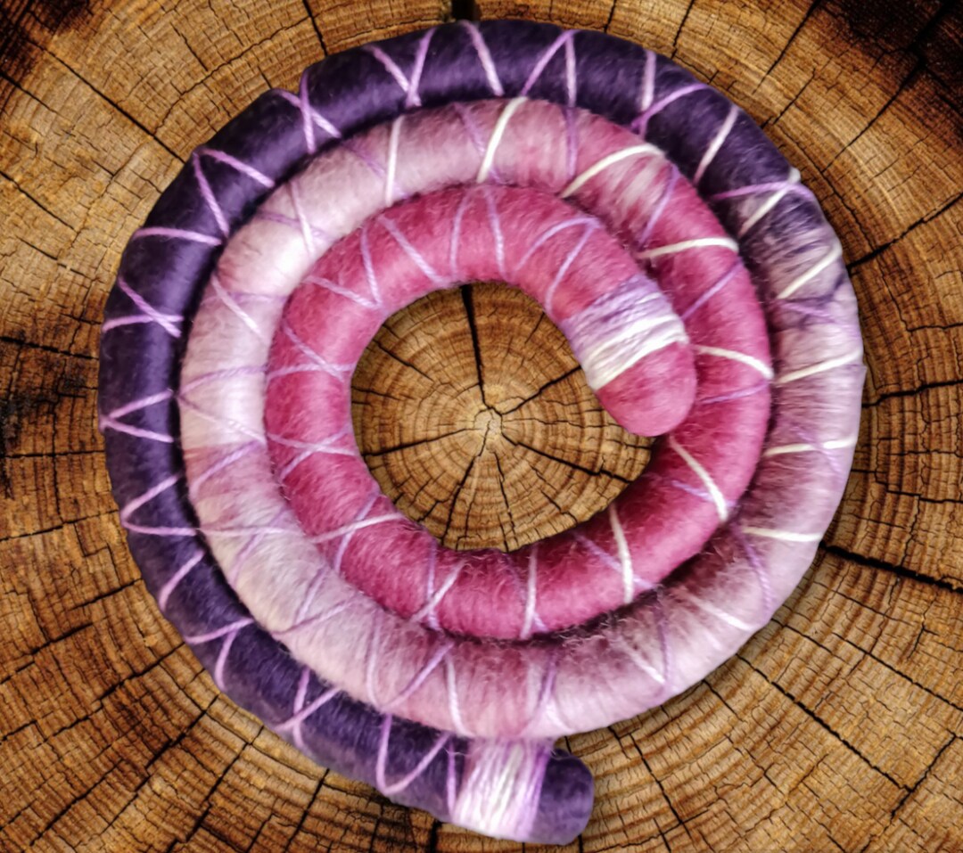 The Triples.lilacs to Purple Dreadlock Hair Tie. Spiral Bun & Ponytail ...