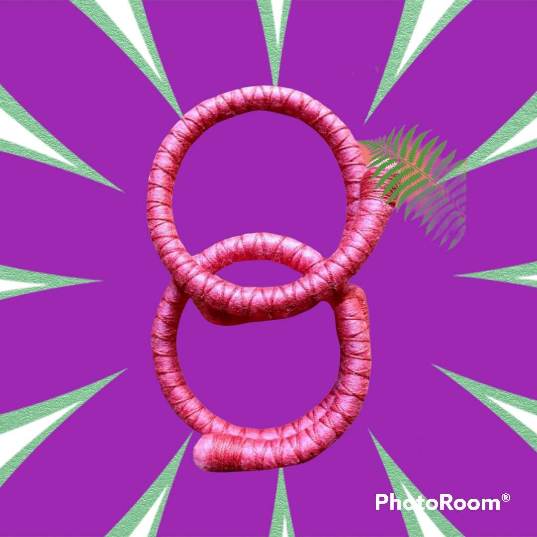Coral. 2 x 30 cm Dread Loc Spiral Space Bun & Ponytail acessórios ...