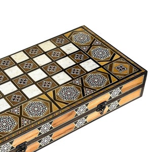 SALE Backgammon Board and Chess Set From Lebanon Traditional Arabian ...