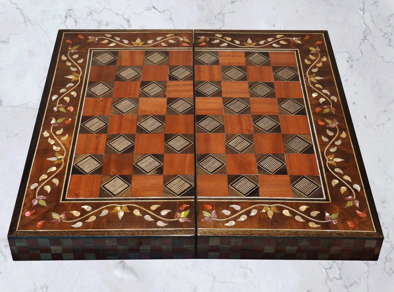 Custom Backgammon and Chess Set One of a Kind Handmade - Etsy