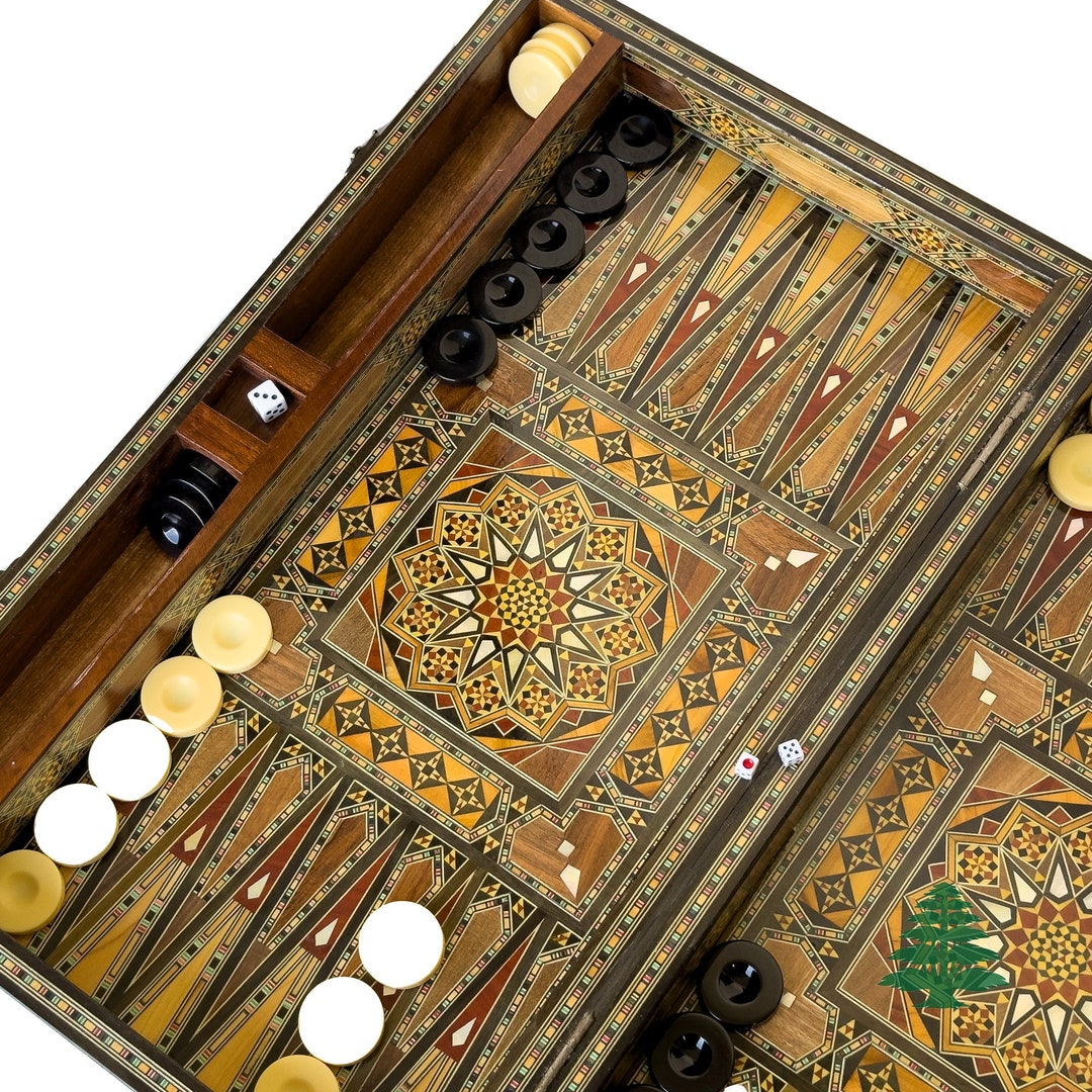 XL Backgammon Set and Chess Board From Lebanon Deluxe Lebanese ...