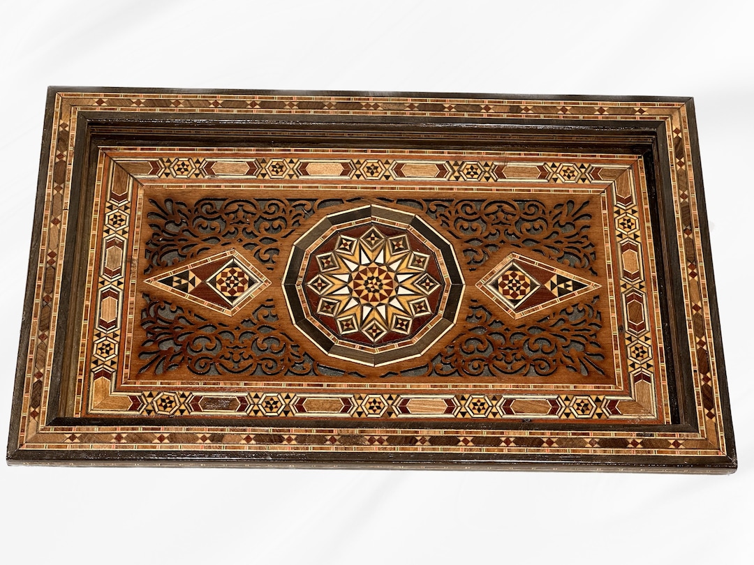 Serving Tray From Lebanon - Engraved Wood Serving Tray - Etsy
