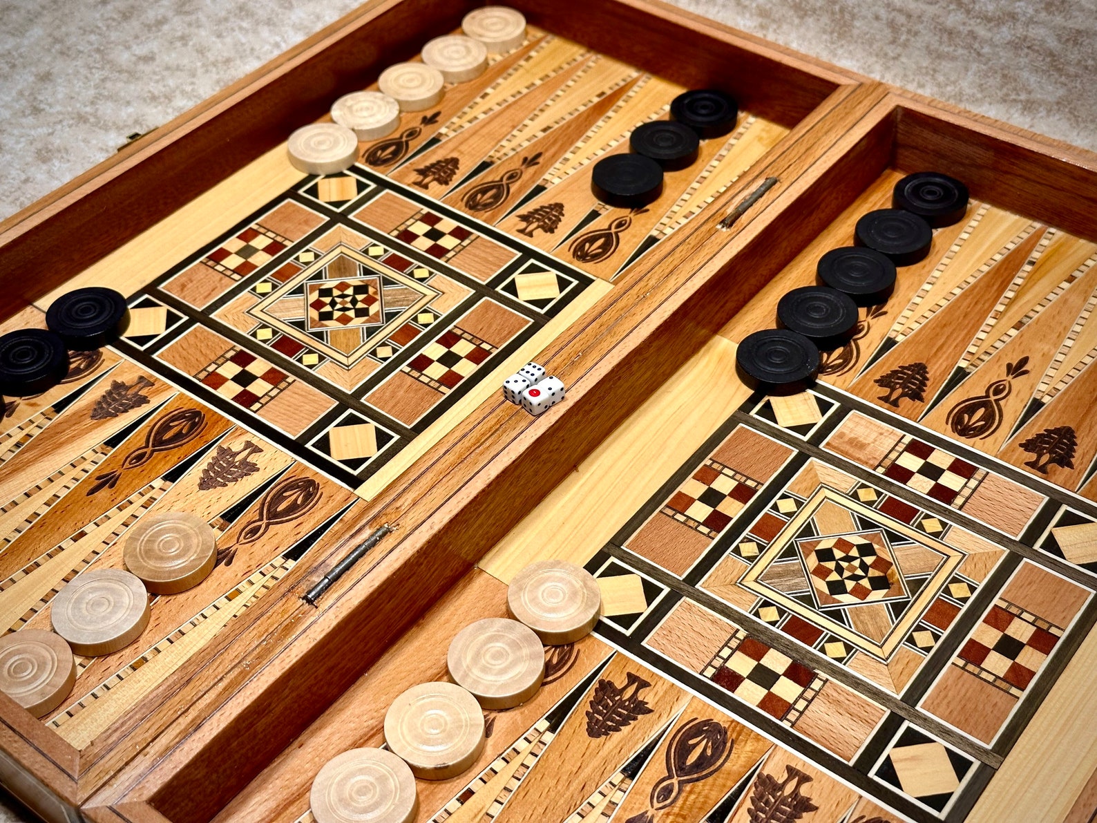 L Backgammon Set Chess Board From Lebanon Premium and - Etsy