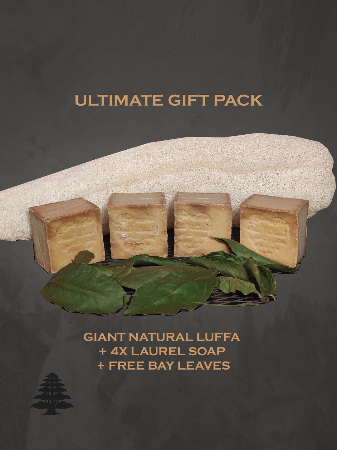 Gift Pack - Giant Organic Luffa + 4x Natural Laurel Soaps + Free Bay ...