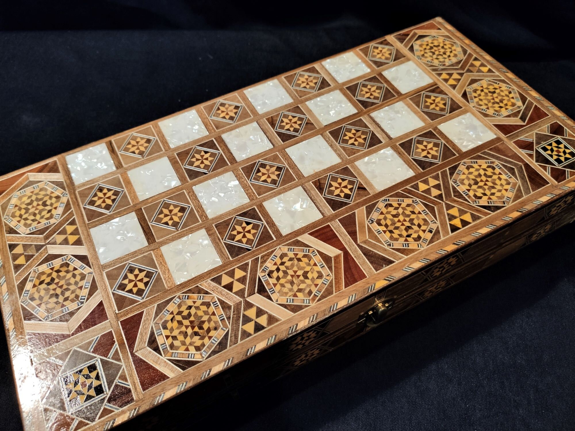 L Backgammon Board and Chess Set From Lebanon Handmade Vintage Wood ...