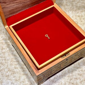 Jewelry Box From Lebanon Handmade Square Jewelry Box With Lock From Lebanon Oriental Design ...