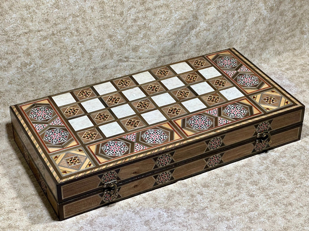 Backgammon Board and Chess Set From Lebanon - Traditional Arabian ...