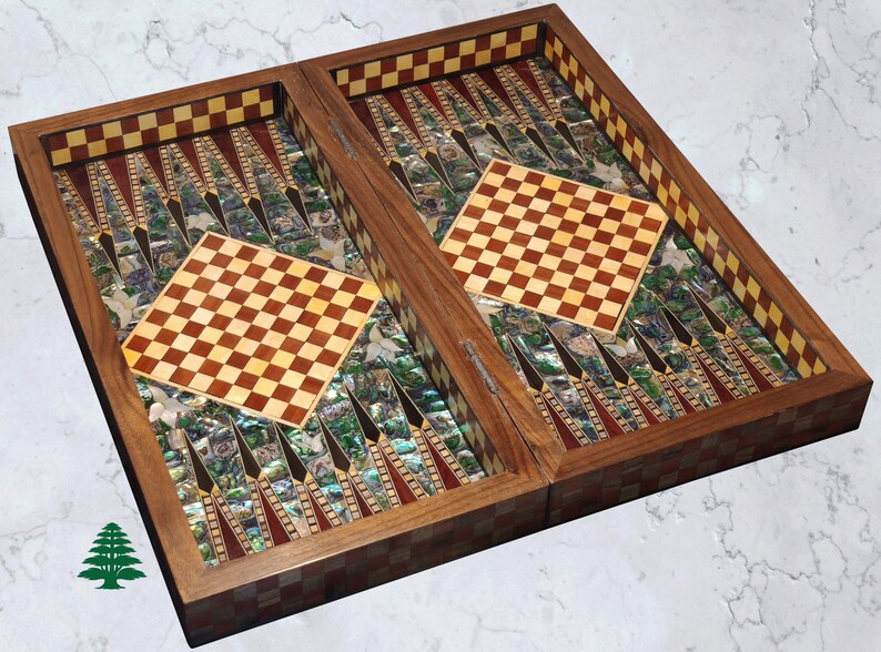 Custom Backgammon and Chess Set One of a Kind Handmade - Etsy