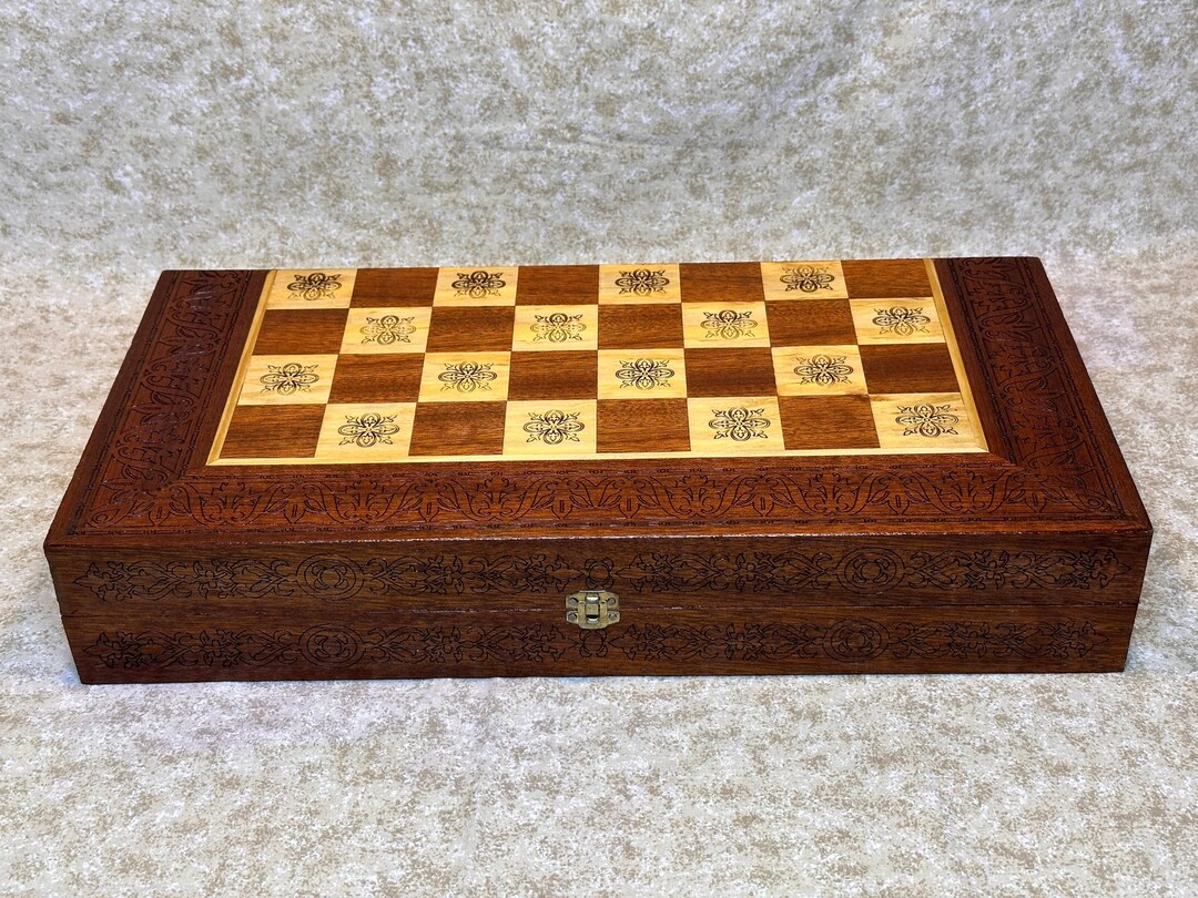 Backgammon Set and Chess Board From Lebanon Pheonician Design ...
