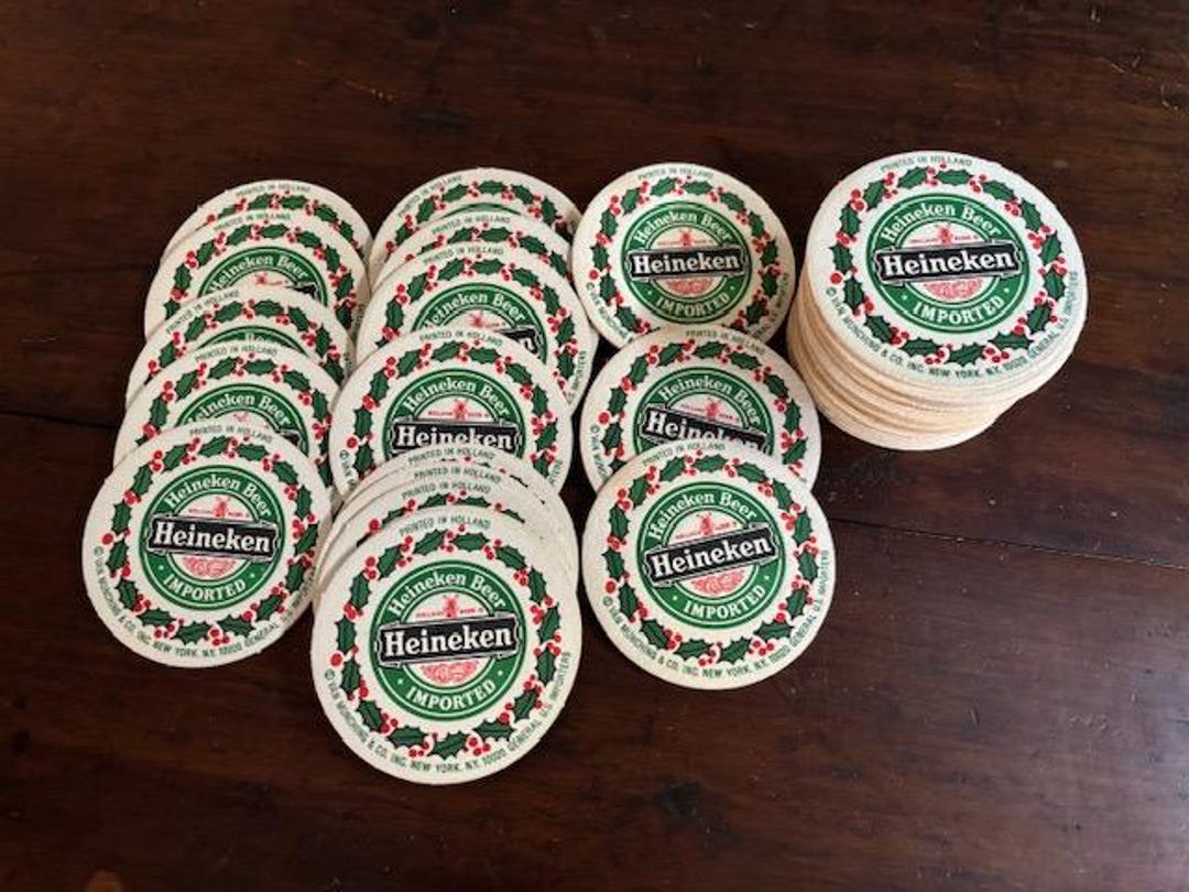 Set of Heineken Holiday Coasters - Etsy