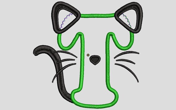 Cat Applique Font Letter T - Etsy