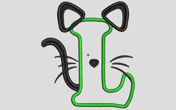 Cat Applique Font Letter L - Etsy