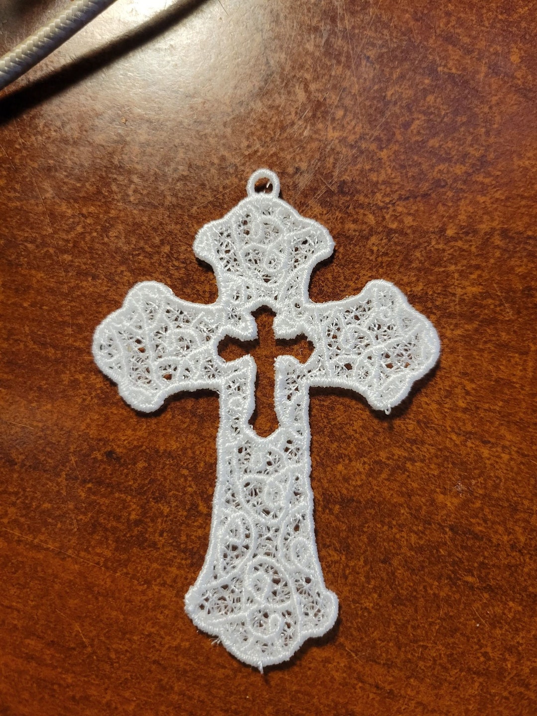 Cross Free Standing Lace Ornament Digital Design File for Embroidery - Etsy