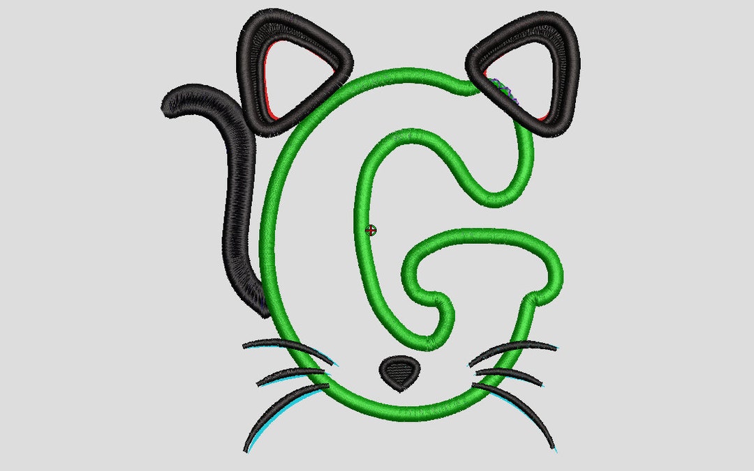 Cat Applique Font - Letter G - Etsy