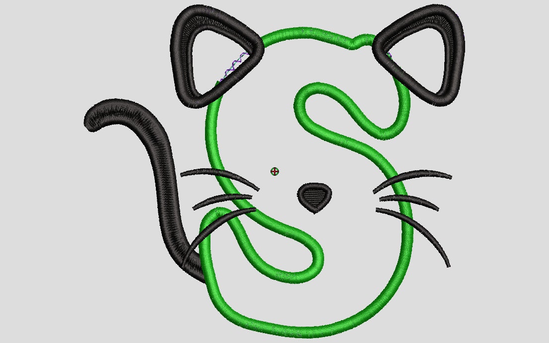 Cat Applique Font Letter S - Etsy