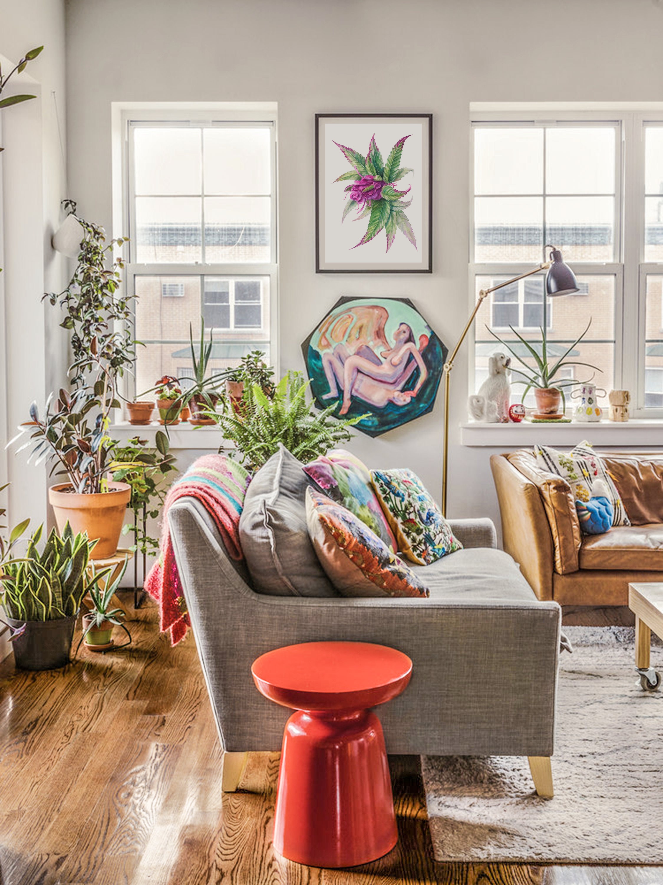 DIGITAL Cannabis Print, Cannabis Poster, Cannabis Watercolor, Cannabis ...