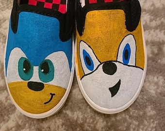Sonic 2 Miles tails Prower Shoes Kids' Red/youth Custom Made Cosplay ...