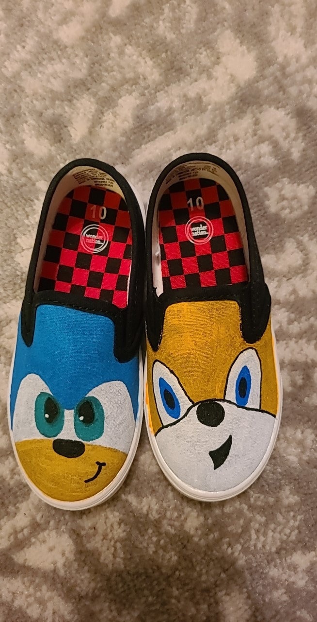 Sonic and Tails Shoes - Etsy