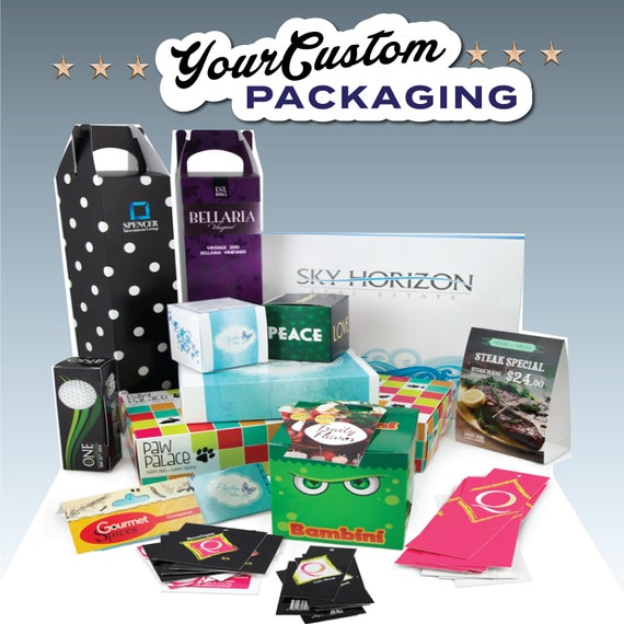 Custom Printed Packaging Boxes Inserts Stickers Labels Hang | Etsy