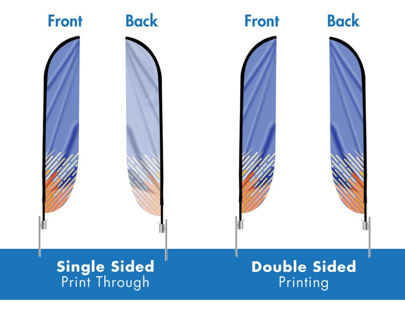 Custom Feather Advertising Flag Printed With Your Design for Business ...