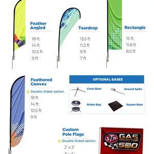 Custom Feather Advertising Flag Printed With Your Design for Business ...