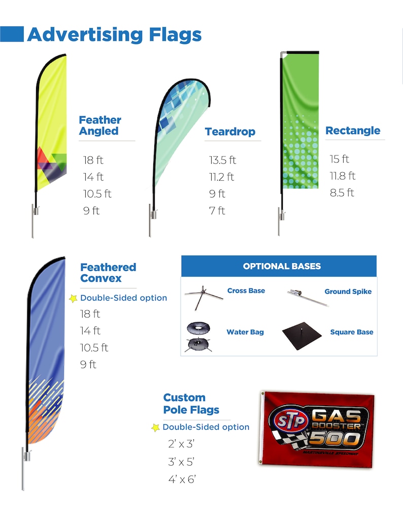 Custom Feather Advertising Flag Printed With Your Design for Business ...