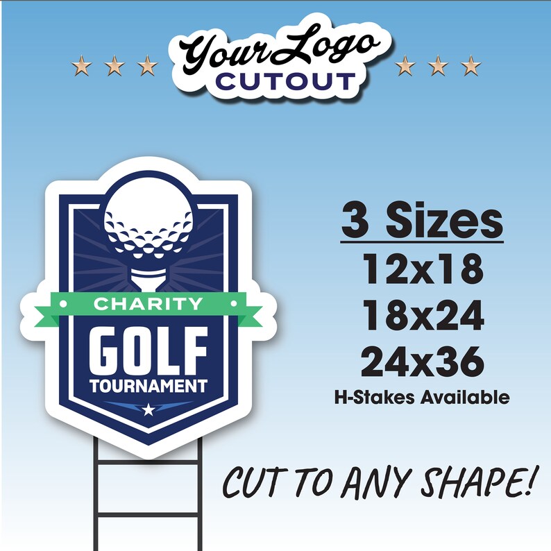 Custom Shape Business Logo Cutout for Signage Events Charity - Etsy