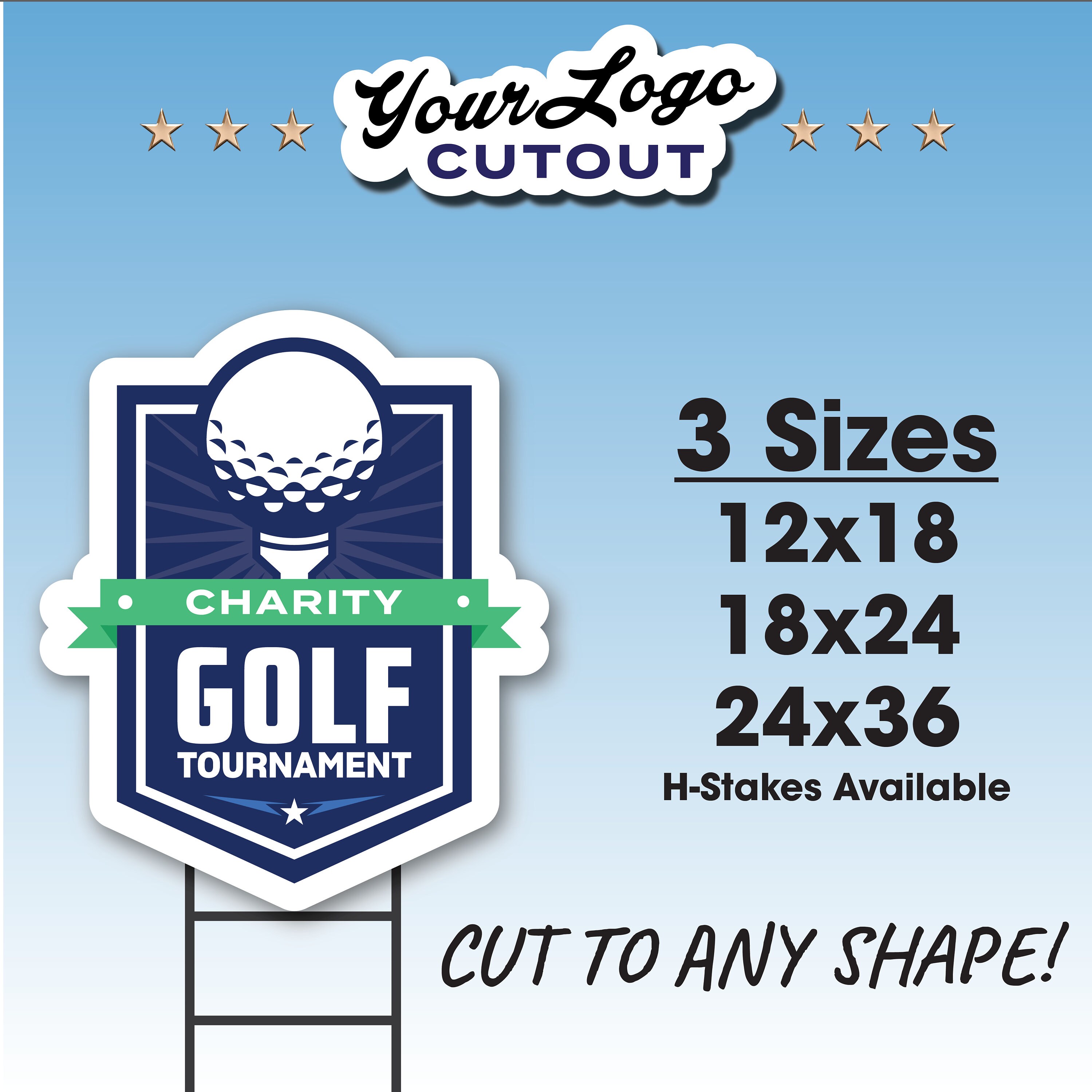 Custom Shape Business Logo Cutout for Signage Events Charity - Etsy