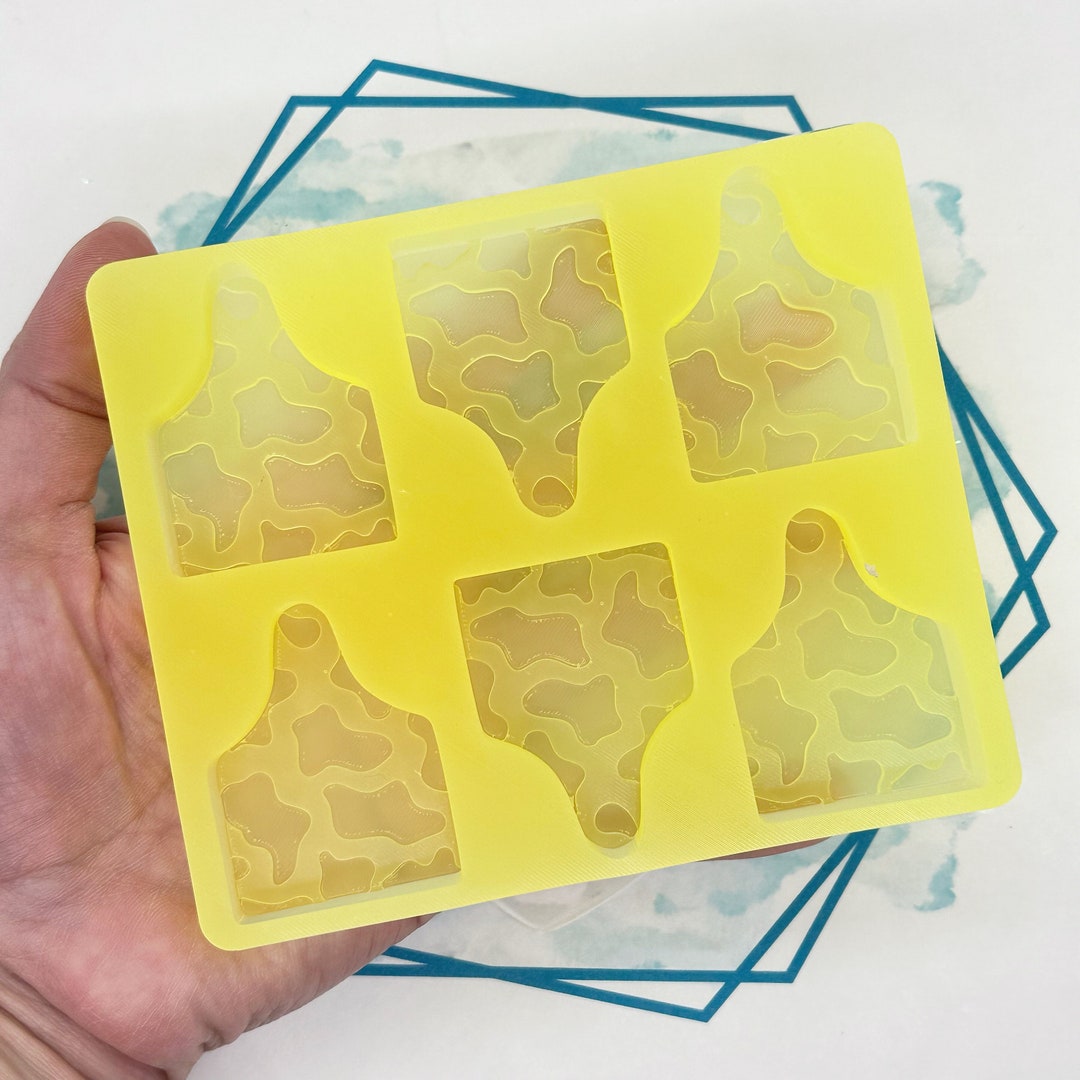 Cow Print Ear Tag Candle Wax Melt Mold - Etsy