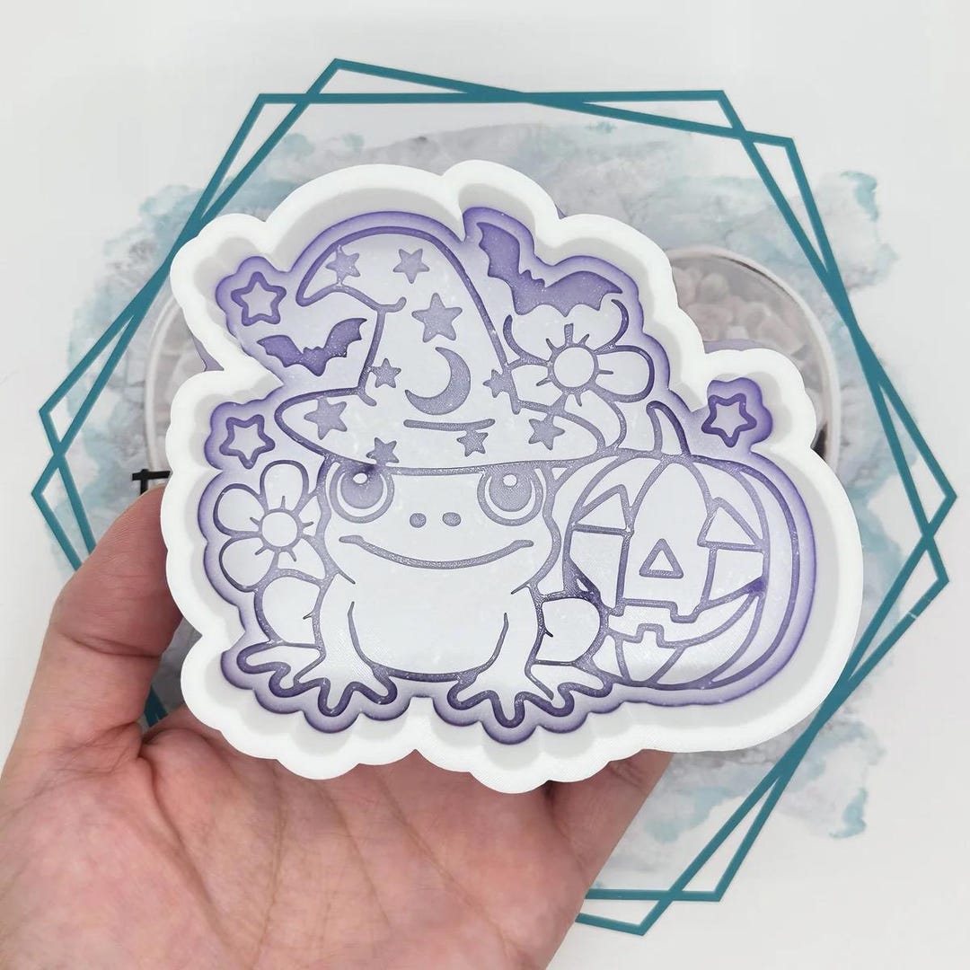 Witchy Frog With Pumpkin Freshie Mold - Etsy