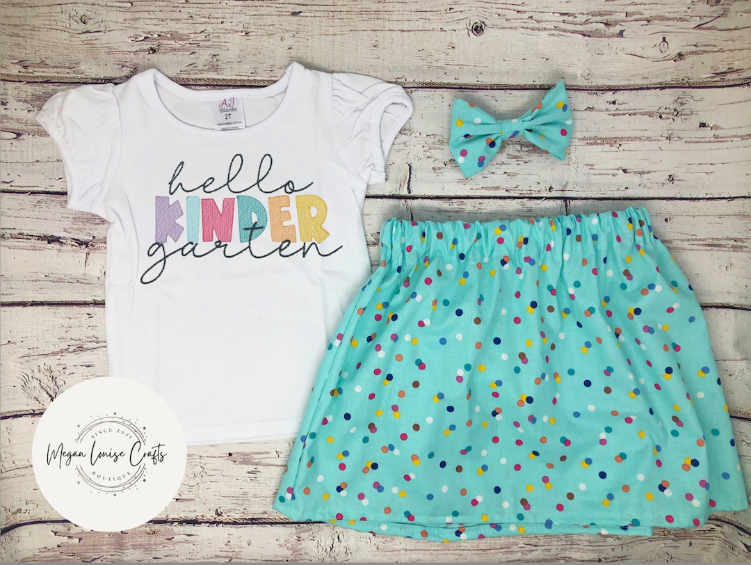 Kindergarten Outfit Back to School Outfit Polka Dot Outfit - Etsy