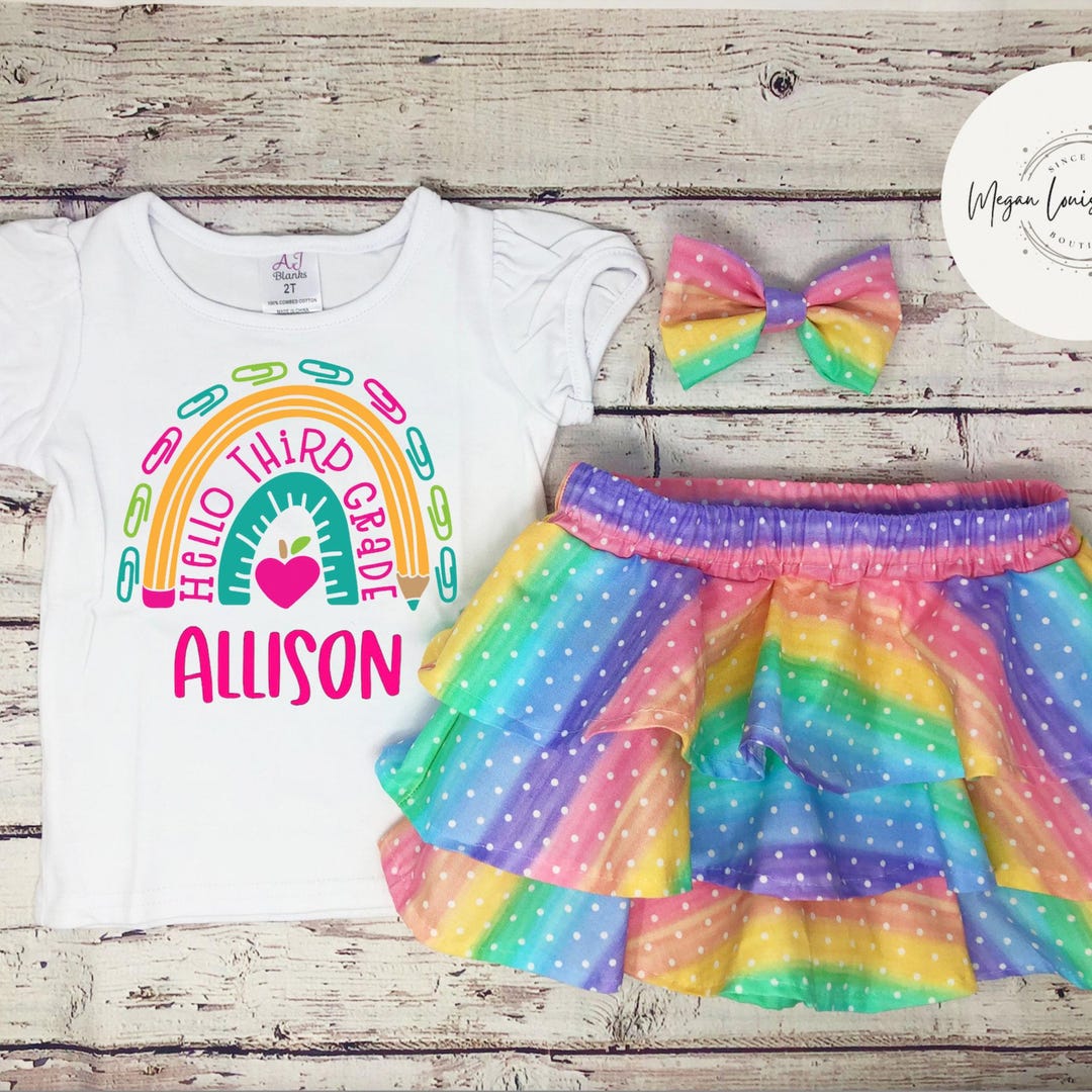Third Grade Outfit, School Outfit, Back to School Outfit, First Day of ...